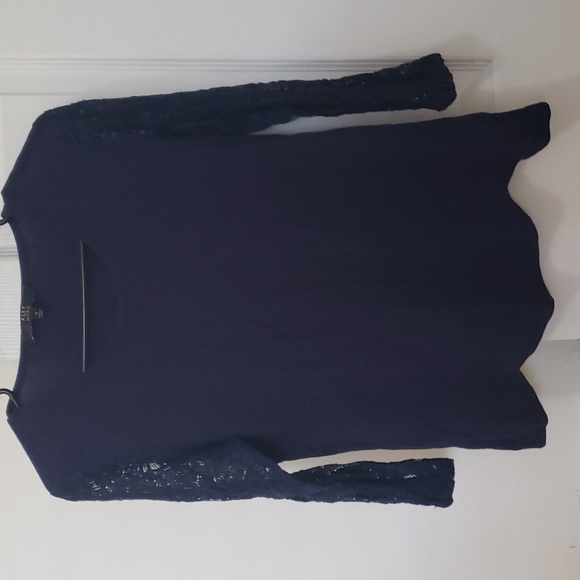 Alex Marie | Tops | Alex Marie Medium Navy Blue Top | Poshmark
